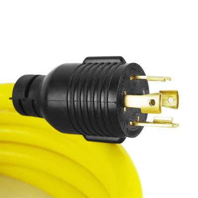 中国 30Amp 15FT 10 Gauge Pure Copper STW Wire ETL リストされた 4 Prong L14-30P L14-30R RVとキャンピングカーの発電機延長コード 販売のため