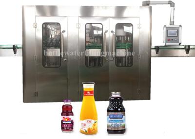 中国 3つ1つのガラス ビンの充填機およびねじれおおう機械フルーツ ジュースの生産に付き 販売のため