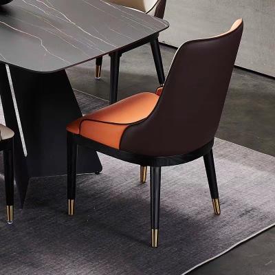 Chine Wooden Italian Style Dining Chairs Comfortable PU Seating à vendre
