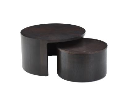 Cina Tavolino da caffè rotondo moderno in legno a bassa altezza per uso domestico di design di lusso per mobili da soggiorno in vendita