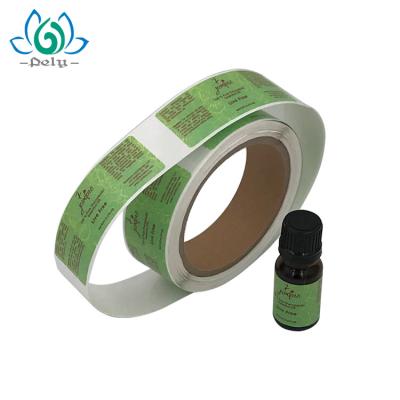 Chine petit pain de label de vinyle de couleur de 3 x de 7.5cm Amber Bottle CMYK à vendre