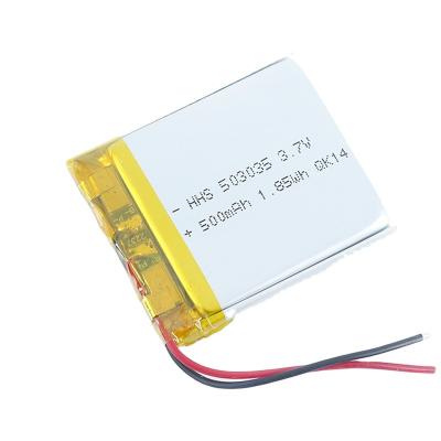 China Aangepaste 3.7v 500mah Lipo HHS Li Ion Polymer Battery Te koop