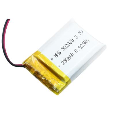 China 250mah navulbaar Li Polymer Battery 3,7 V voor Hoofdtelefoon Te koop