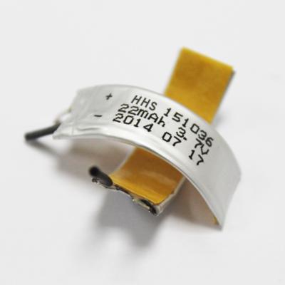 Cina 500 volte 3.7v 30mAh hanno curvato la batteria di Lipo per i dispositivi portabili in vendita