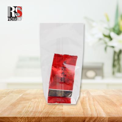 Food Industrial Cellophane Flat Bottom Bag With Flat Opened Sealing Handle