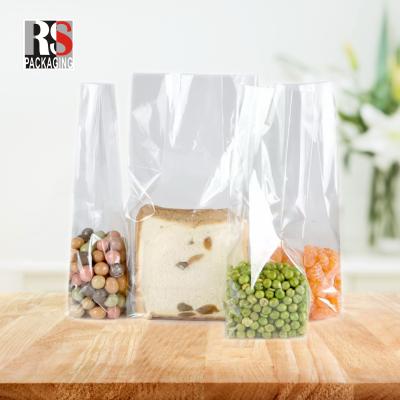 12x8x25cm Plastic Square Bottom Food Bag For Popcorn In Clear Or Customized