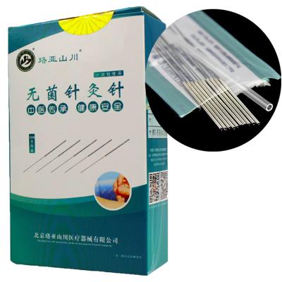 Cina 500pcs Pacchetto di 25x25 Acciaio inossidabile Aghi di Agopuntura Medici Usa e getta con tubo in vendita