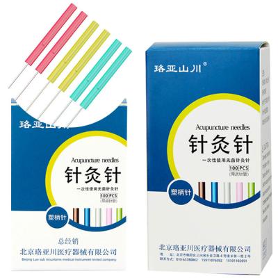 Cina 5PB manico di plastica ago di agopuntura per massaggio facciale 0.12/0.14/0.16/0.25mm adatto in vendita