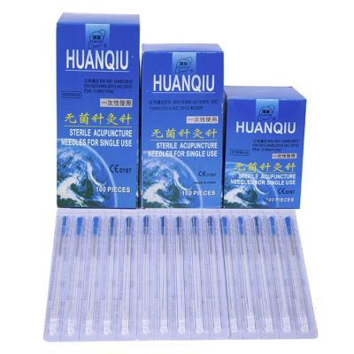 Cina Aghi di agopuntura sterili Huanqiu 100 pcs in acciaio inossidabile singolo con tubo guida in vendita