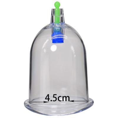 China Plastic Vacuum Curve Hijama Cup Klasse I ABS materiaal van CHIMEI 118-L150 4.5cm Te koop