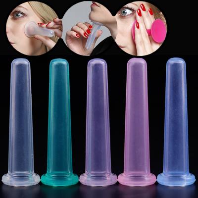 Cina Massaggio con coppe trasparenti per il viso e gli occhi Ventosas silicone per il viso con coppe con logo stampato in vendita