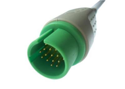 중국 4.0mm 직경 Spacelabs Ecg 케이블, 납선을 가진 3/5Lead 17pin Ecg 케이블 판매용