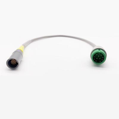 China Alambre Grey Color de la extensión del sensor del cable Spo2 del adaptador de Comen 12 Pin Spo 2 en venta