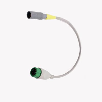 China Alambre Grey Color de la extensión del sensor del cable Spo2 del adaptador de Comen 12 Pin Spo 2 en venta