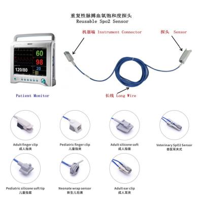 Cina Un maschio 7 Pin Reusable Spo dei 3 tester 2 sensori per Bionet BM3 BM5 in vendita