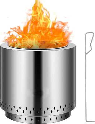 中国 木製の非常に熱い屋外の篝火の携帯用無煙火ピットのステンレス鋼 販売のため