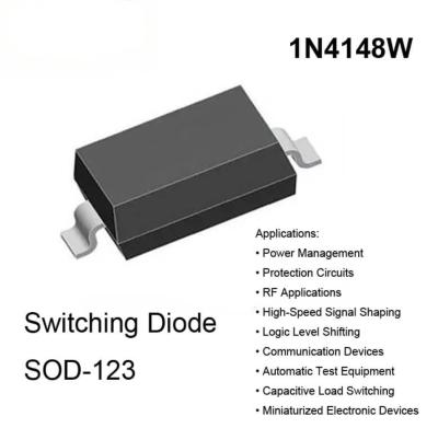 China 1N4148W SOD-123 Fast Switching Diode Switching Diode Manufacturer for sale
