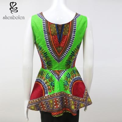 Cina Cera anti- ispirata africana alla moda della grinza dei vestiti dalle tute della stampa stampata in vendita
