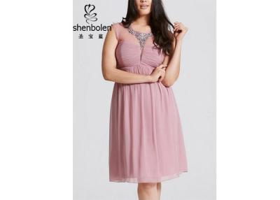 Cina Abbellito più le signore di dimensione la promenade dell'abbigliamento che veste il rosa polveroso copra la parte anteriore in vendita