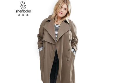 Cina Rivestimento completo alla moda più l'abbigliamento delle signore di dimensione, trench lungo doppio-petto in vendita