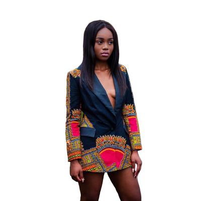 Cina L'Africa ha stampato il batik tradizionale Prining di signora Fashion l'African Ladies Jackets del rivestimento di Dashiki in vendita