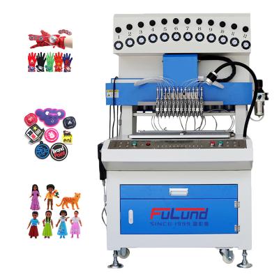 Cina Fully Automatic pvc silicone drip mold machine for make shoe sole slipper phone case key chain glue dispenser in vendita