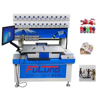 Cina Glue Dispenser Robot Silicone Labels Making 24 Colors Pvc Rubber Patch Machine With High Quality And Best Price in vendita