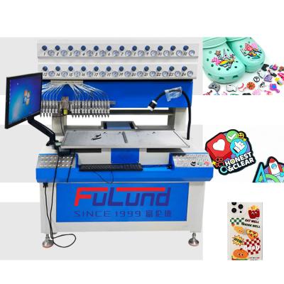 Cina Glue Dispenser To Make Key Chain 3d Pvc Logo Label Soft Rubber Patch Making Machine With Quality Assurance in vendita