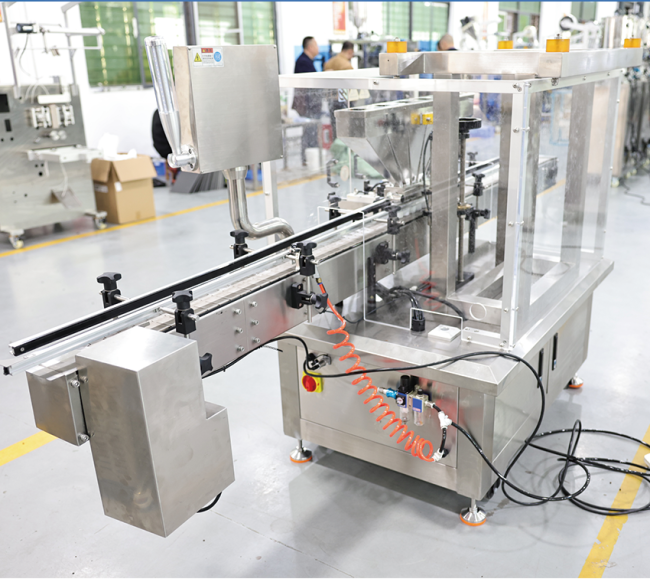 Automatic vertical packing machine side view