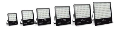 Cina IP65 100w 150w 200w 300w ha condotto lume di alluminio di durata della vita lunga eccellente della luce di inondazione l'alto in vendita