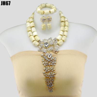 2023 Elegant African Beads Jewelry Sets Senegal/ghana Wedding Handmade Jewelry