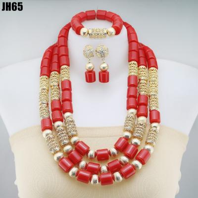 2023 Good quality Elegant African Beads Jewelry Sets Senegal/ghana Wedding
