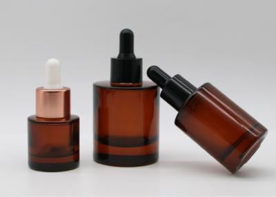 中国 再生利用できる20ml点滴器のびんは、こはく色のガラス化粧品紫外線コーティングをびん詰めにする 販売のため