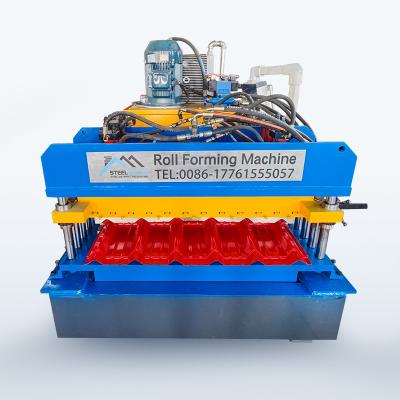 China Glazed Tile Double Layer Roofing Sheet Roll Forming Machine with High Precision Counter for sale