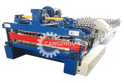 Chine Petit pain de plate-forme de plancher en métal formant la machine avec la coupe en acier hydraulique et le laminoir électrique à vendre