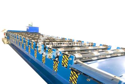 Chine Petit pain de plate-forme de plancher en métal formant la machine avec la coupe en acier hydraulique et le laminoir électrique à vendre