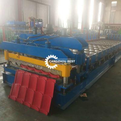 Chine Petit pain ondulé de tuile de Ppgi de plancher de profil en métal formant la machine à vendre