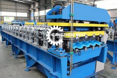 0.6mm trapézoïdaux 14m/Min Metal Roofing Machine