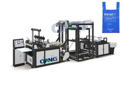 Cina borsa non tessuta ultrasonica automatica che fa macchina, borsa non tessuta riciclata scatola/D tagliata che fa macchinario in vendita