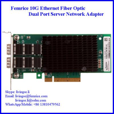 China 10 Gigabit Optical Fiber Server Application NIC SFP+ Network Adapter, Intel X520-SR2 (E10G42BFSR) for sale