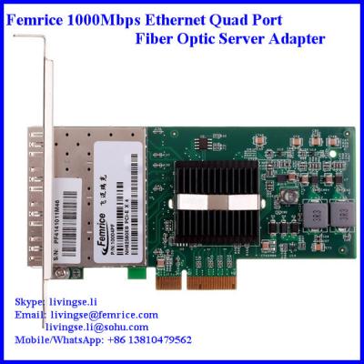 China 1000Mbps Quad Port Network Card SFP Slot Server NIC Network Card, LC Fiber for sale