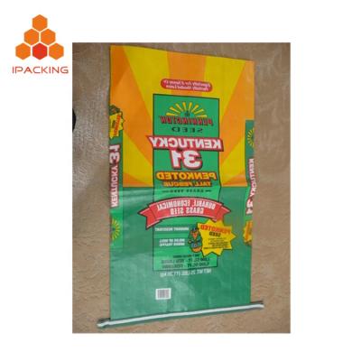 China Moisture proof 25kg 50kg custom design food grade bopp lamination gusset gusset animal feed pp woven side feed bag for sale