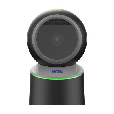 China Circular Desktop Barcode Scanner 1d Qr 2d Barcode Full Code Support Cheap Sales With Free Oem Service for sale