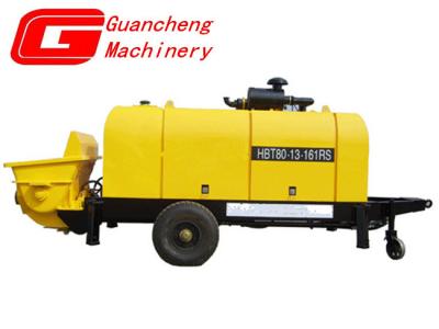 Cina Colore mobile di giallo della pompa per calcestruzzo del motore diesel di HBT80RS 400 m. in vendita