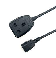 Quality IEC C14 To 1 Way UK Socket Extesion Cord 13 A 250V UK Electric Extension Ac Power Cables for sale