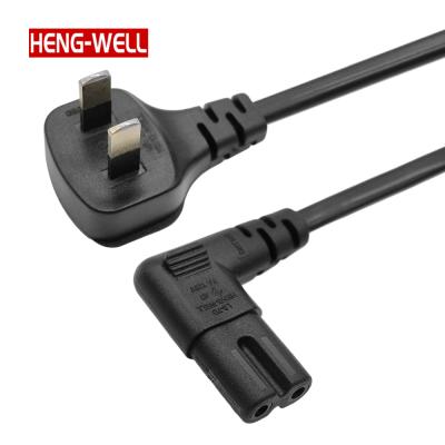 China HENG-WELL Custom Length 0.61-1.8m CCC Approved Copper Core 2 Pin Plug C7 Mains Lead for Home Appliance Instrumentation Made for sale