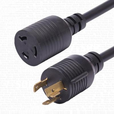 China L8-30P/L8-30R 30A Twist Lock Generator Cord | 10AWG 3/10/25/50FT SJTW US Heavy Duty Extension Cable for sale