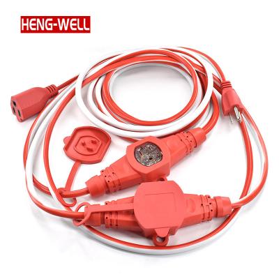 China SJTW 16/2 18/2 NEMA 5-15P 5-15R Plug Socket Overload Safety Power Cable Custom Length Fuse Protected Extension Cord for sale