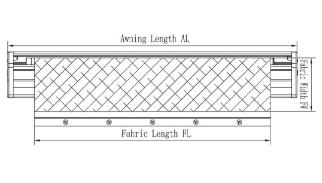 Self-Propelled/Trailer Rvs Fabric Soa2 Sliding out Awning for RV Truck Camper Motorhomes DIY