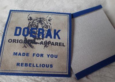 China High Density 3D Organic Canvas Screen Printing Label For Children'S Garments for sale